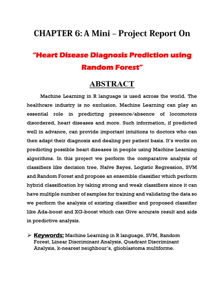 Heart Disease Diagnosis Prediction Using Machine Learning And Data