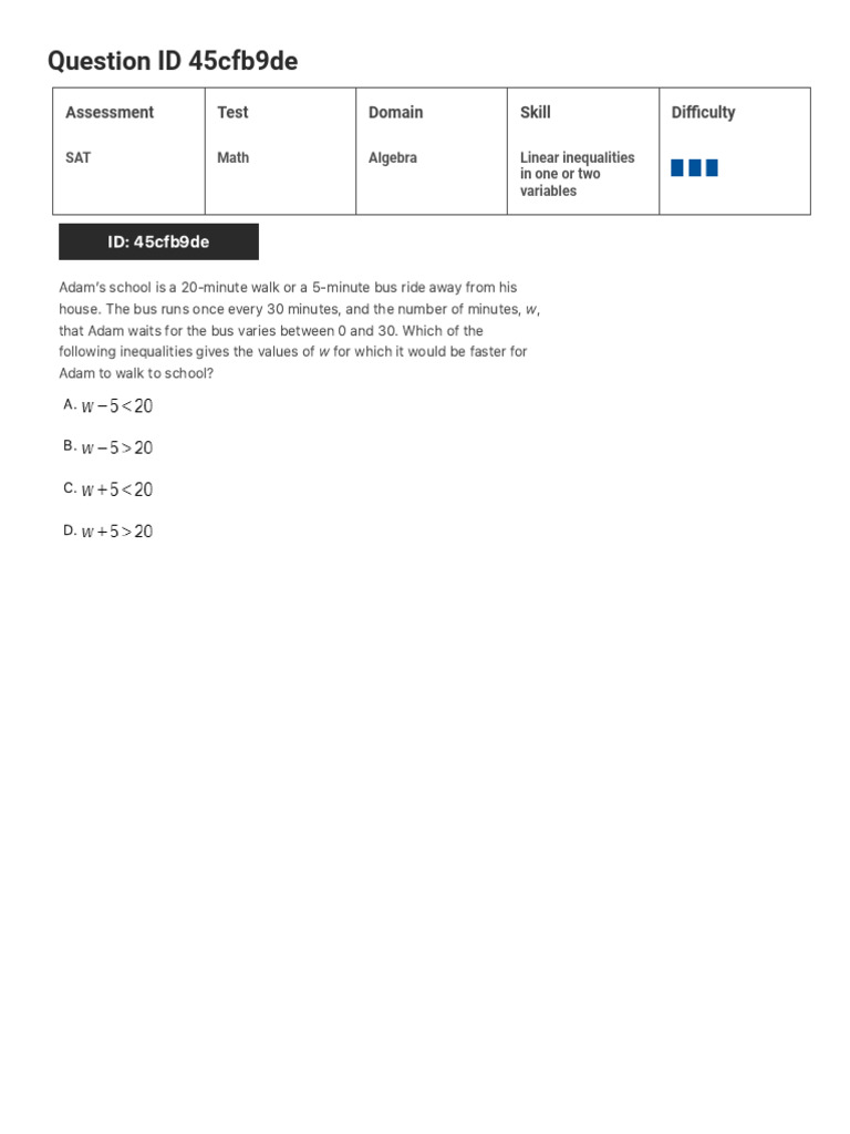 Linear Inequalities Level 3 Pdf Sat Sales