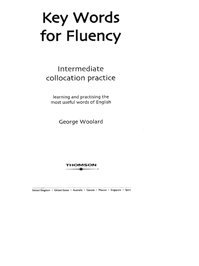 Key Words For Fluency Intermediate PDF | PDF
