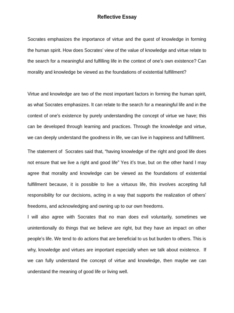 Reflection Essay | PDF