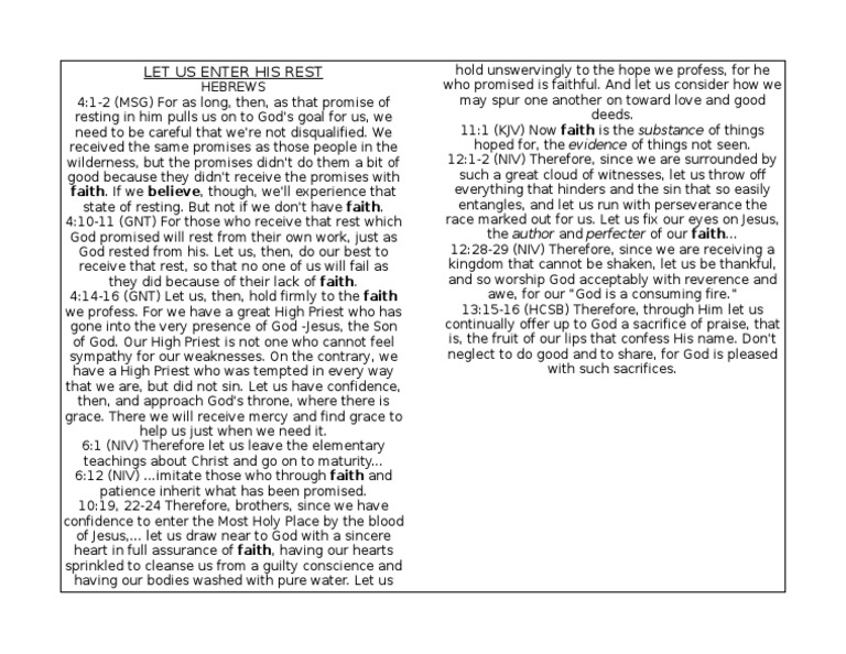 Enter His Rest | PDF