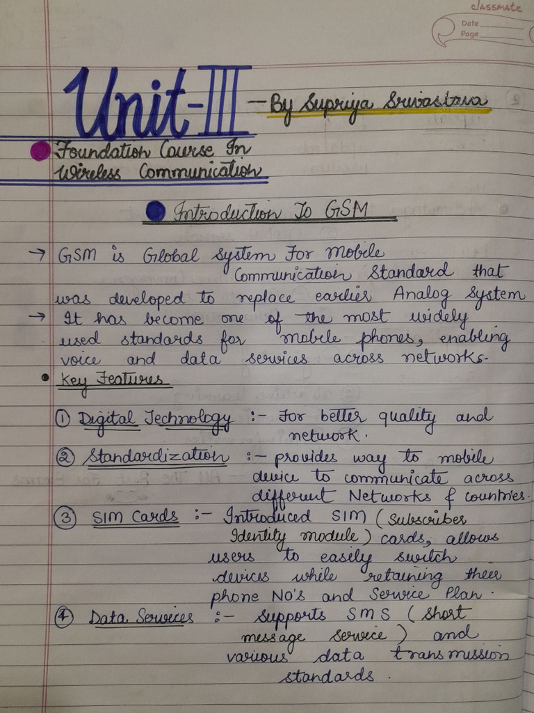 Wireless Unit-3 SUPRIYA | PDF