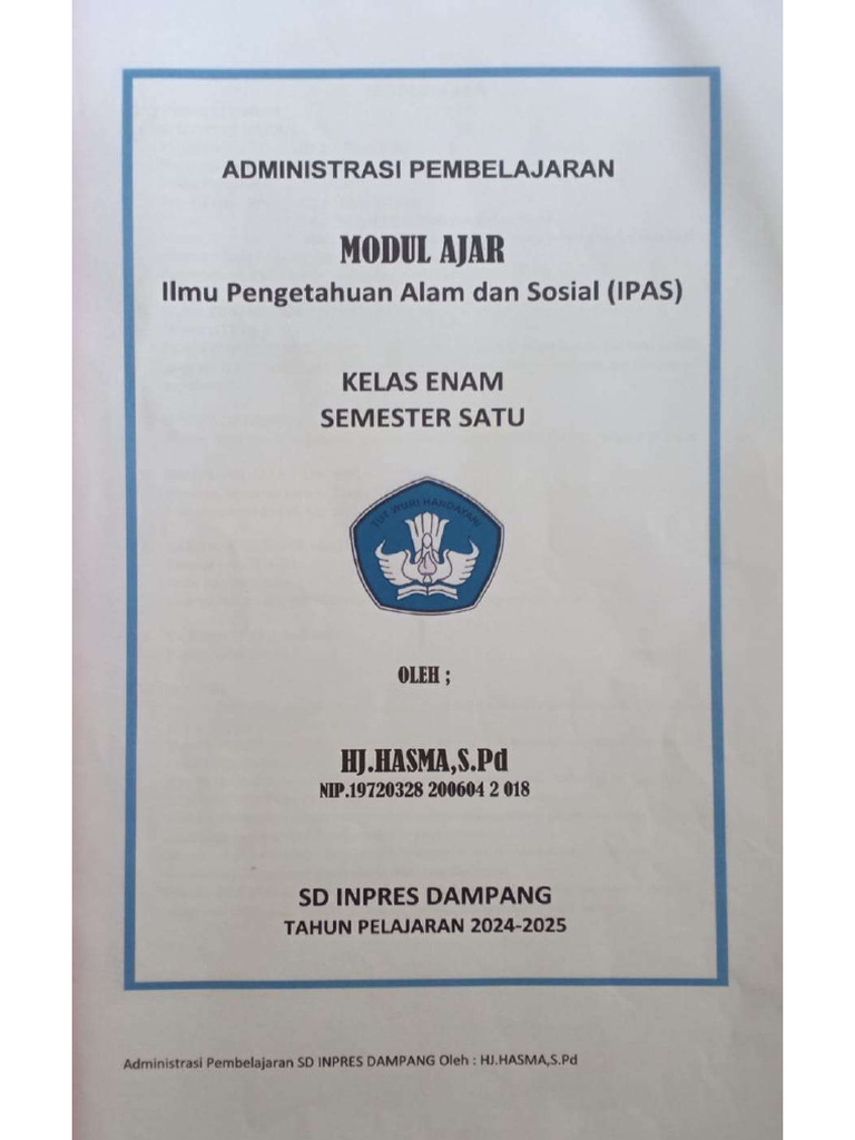 Modul Ajar IPAS Kelas 6 Semester 1 | PDF