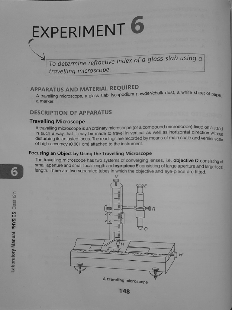 Travelling Microscope Experiment | PDF