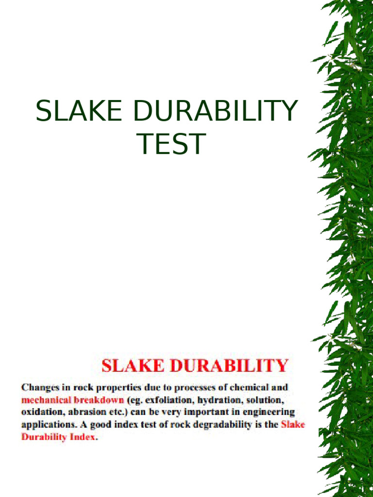 5 Slake Durability | PDF