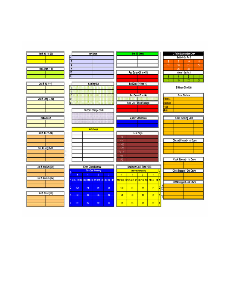 Football Play - Call Sheet Template | PDF
