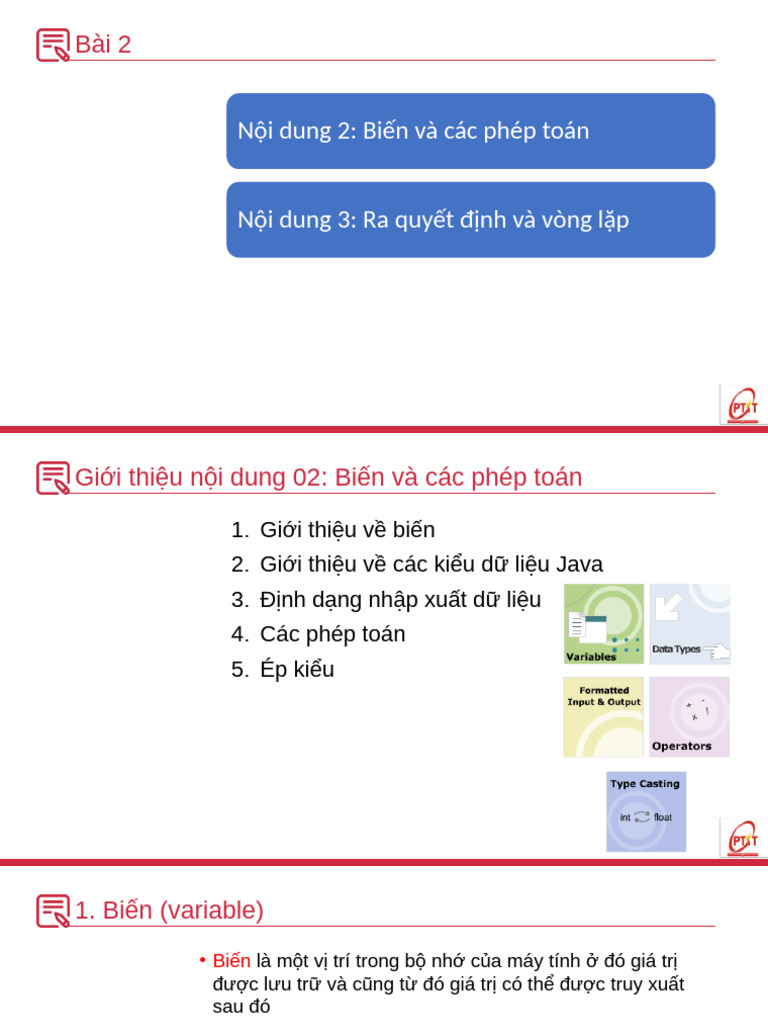 Lession 02.module02 - 03 - Variables - Operators - Constructs - pttc1 | PDF