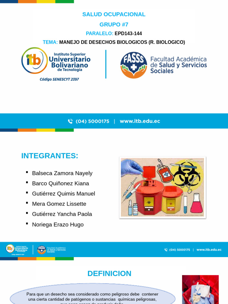 Manejo de Desechos Biologicos S.O | PDF | Residuos | Infección