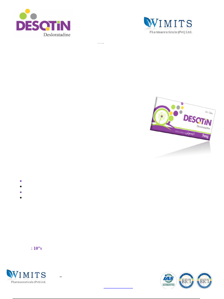 Desotin 5mg Tablet | PDF | Self-Improvement | Wellness