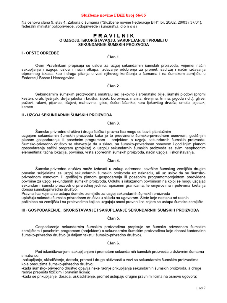 Pravilnik Fbih | PDF