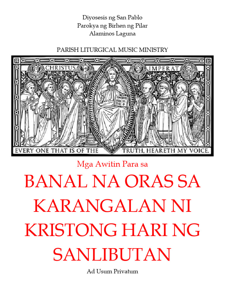 Holy Hour and Procession of Christ The King | PDF