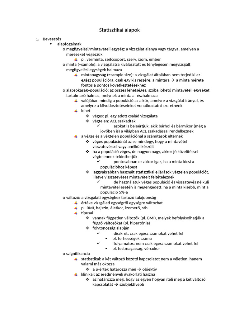 Statisztika Alapok | PDF