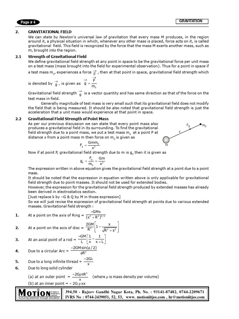Gravitation | PDF | Mass | Force