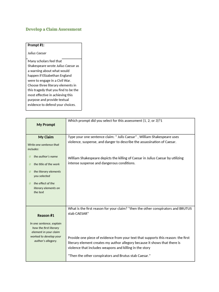 3.01 Assessment | PDF | Julius Caesar