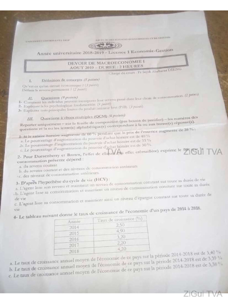 SK Ndao Devoir Macro | PDF