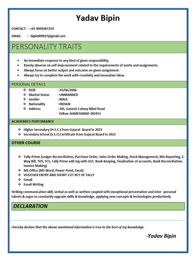 Bipin Resume | PDF