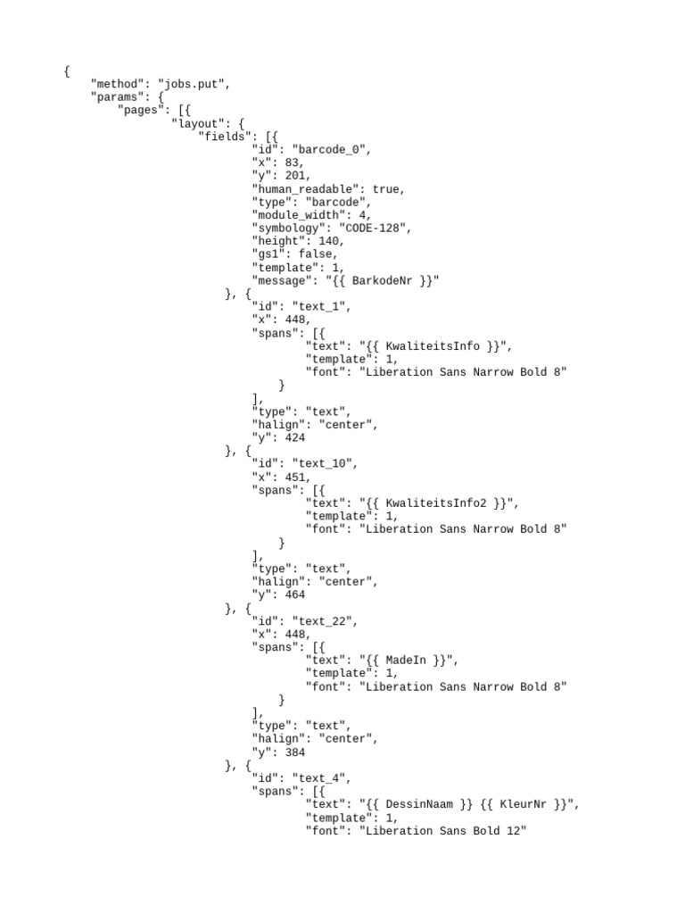 Dolmen JSON Kodu | PDF