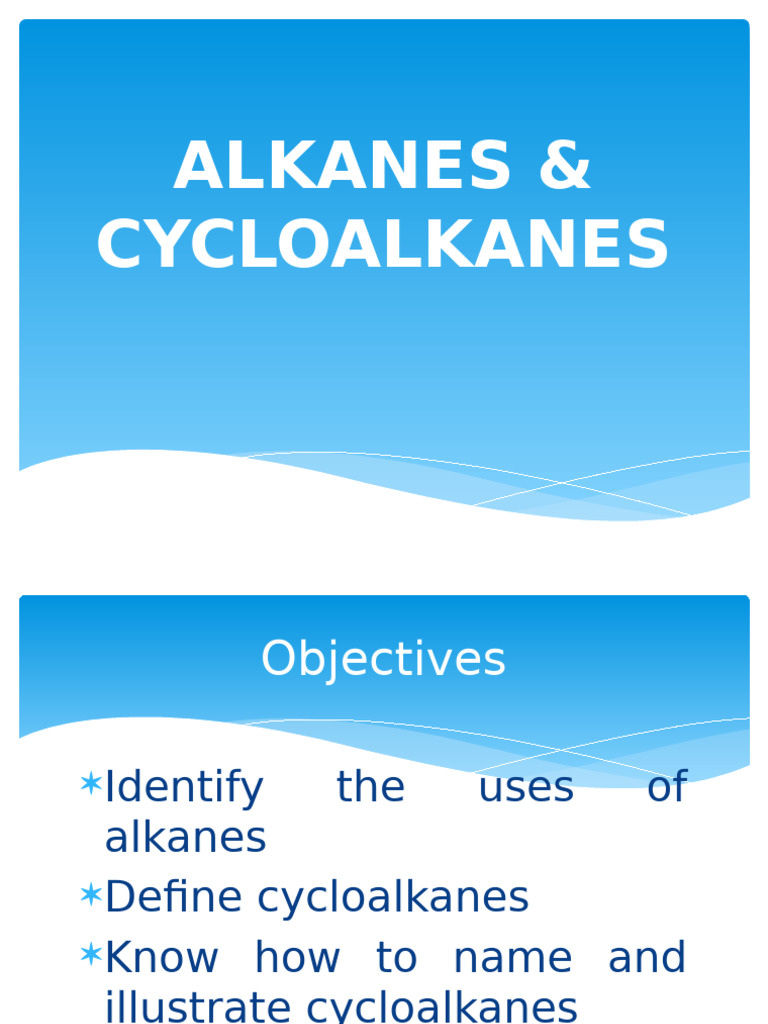 Alkanes Cycloalkanes | PDF | Alkane | Chemistry