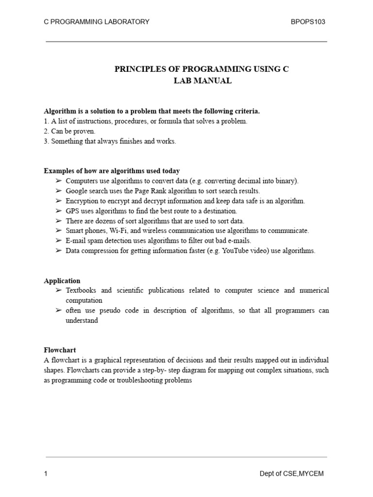 C Programming Lab1 | PDF | Algorithms | Computing