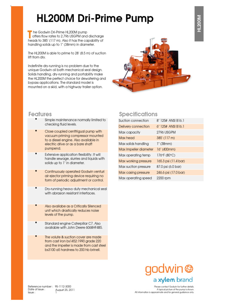 HL200m | PDF | Pump | Mechanical Engineering