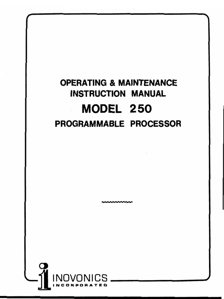 INOVONICS 250 FM - Manual | PDF