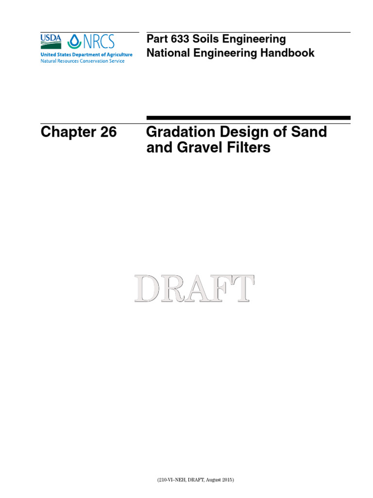 USDA 2015 - Gradation Design of Sand and Gravel Filters | PDF | Soil ...