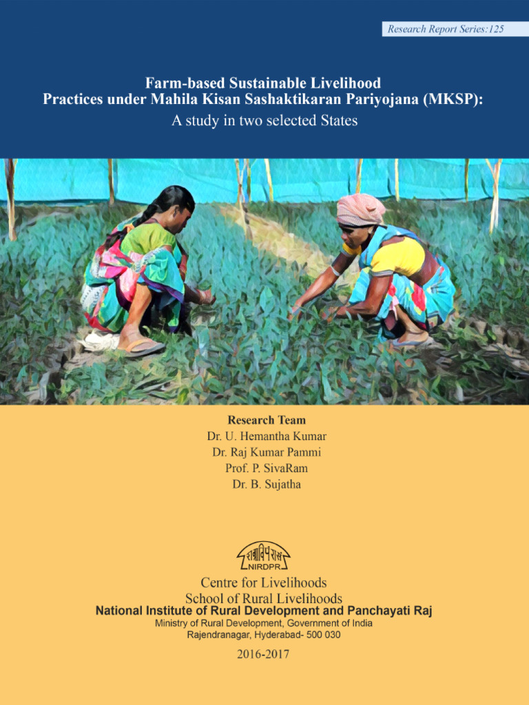 Farm Based Sustainable Livelihood Practices Under MKSP | PDF ...