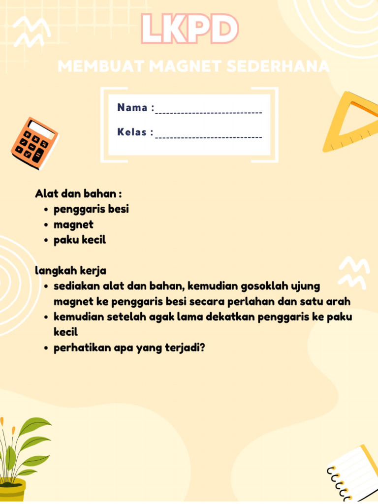 LKPD Membuat Magnet Srderhana | PDF