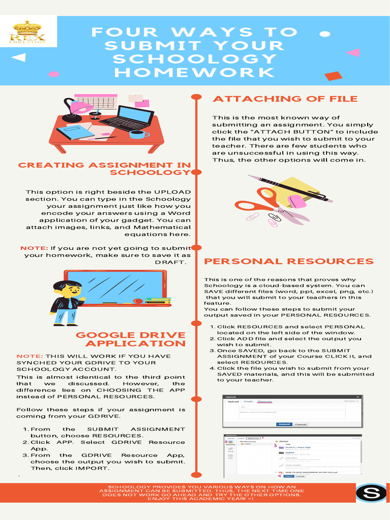 Four Ways To Submit Your Schoology Homeworks | PDF | Software | Computing