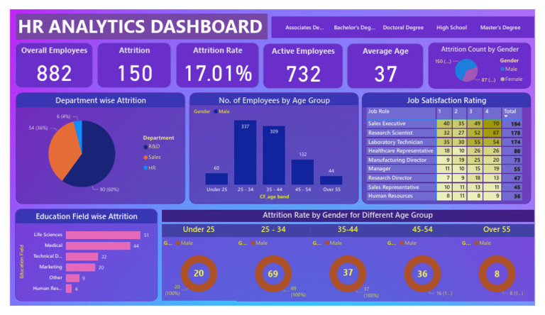HR Analytics Dashboard | PDF | Employee Relations | Business
