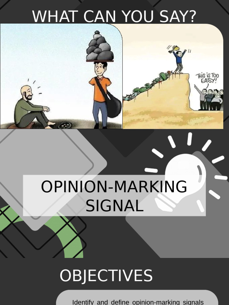 Opinion Marking Signals | PDF | Opinion | Phrase