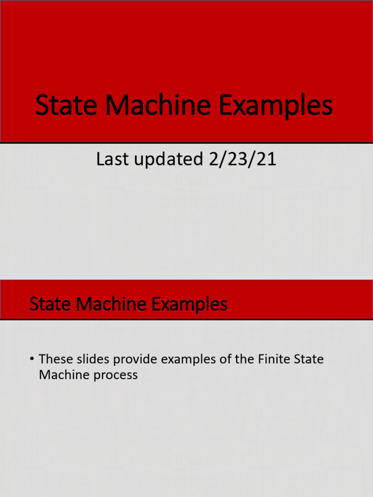 01 State - Machine - Examples | PDF | Logic Gate | Nickel (United ...