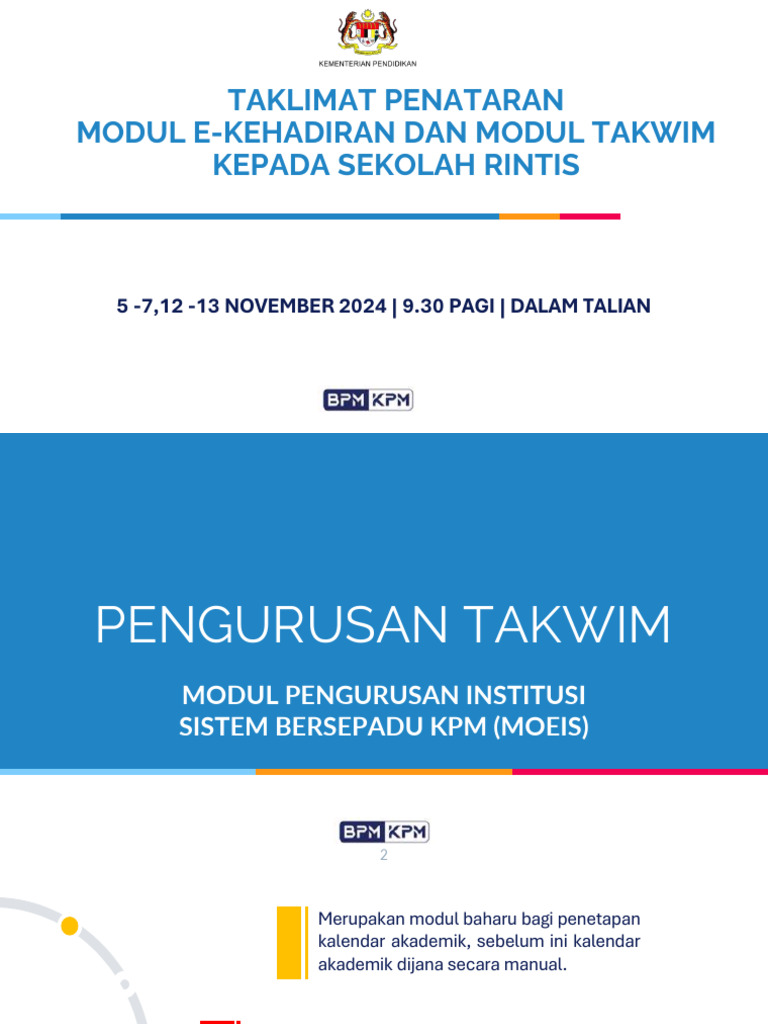 Slide Penataran Modul Takwim - v4.0 - 07112024 | PDF
