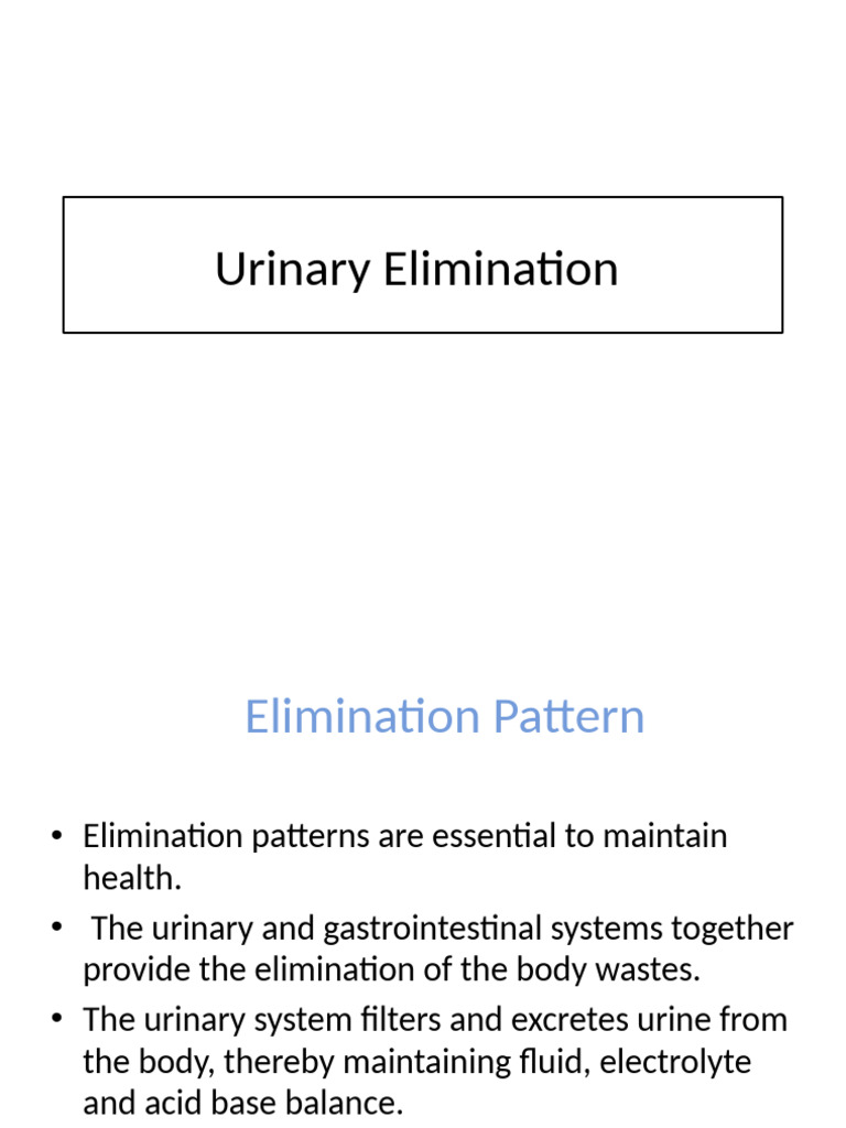 6.concept of Elimination | PDF | Urinary Incontinence | Urinary System