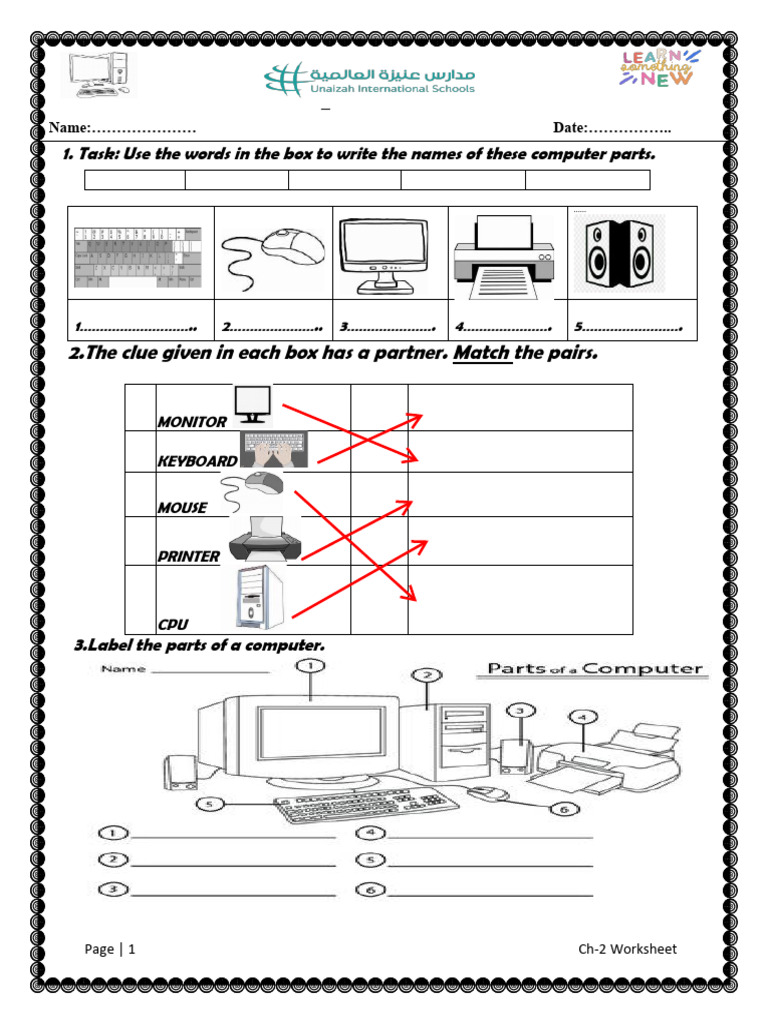 Grade-1 Ch-2 Practice Sheet Answers | PDF | Computer Keyboard ...