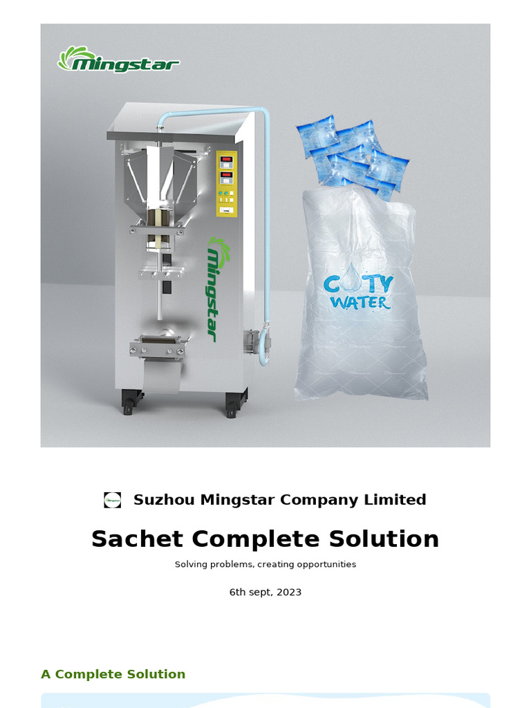 Sachet water machine | PDF | Logistics | Freight Transport