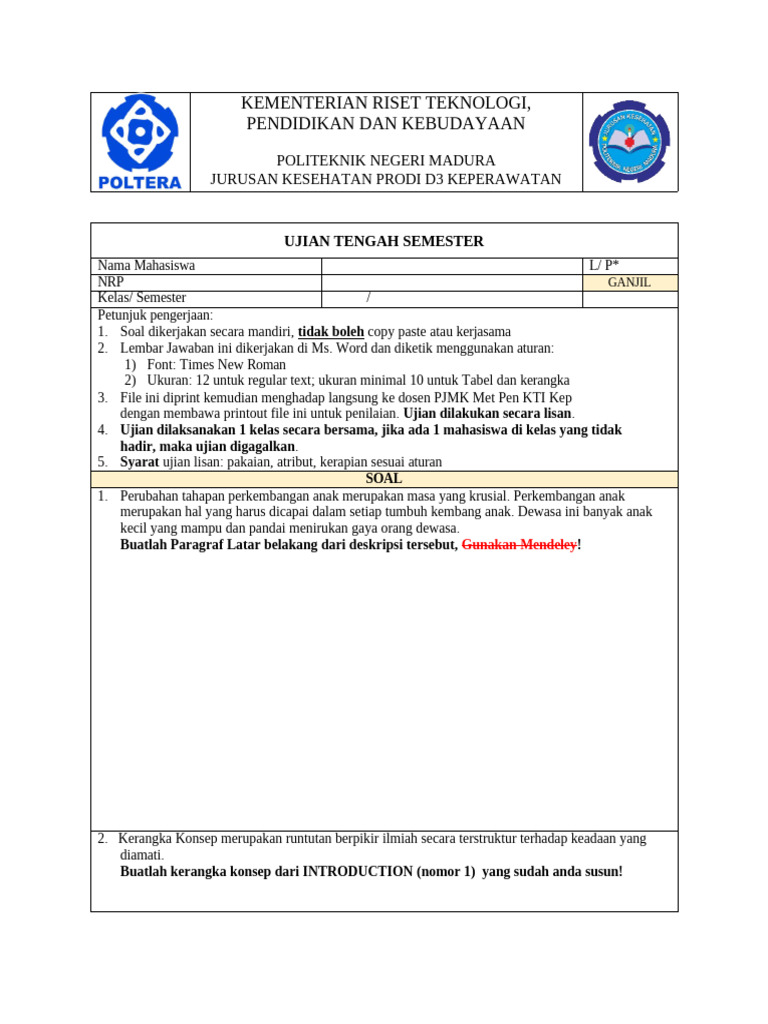 Met Pen Abdan Ganjil Kementerian Riset Teknologi LJK | PDF