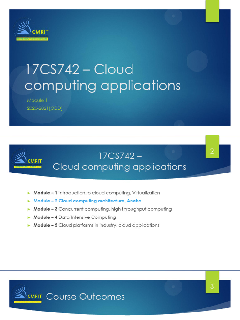 CCA - Module 2 - CC Architecture | PDF | Cloud Computing | Virtual Machine
