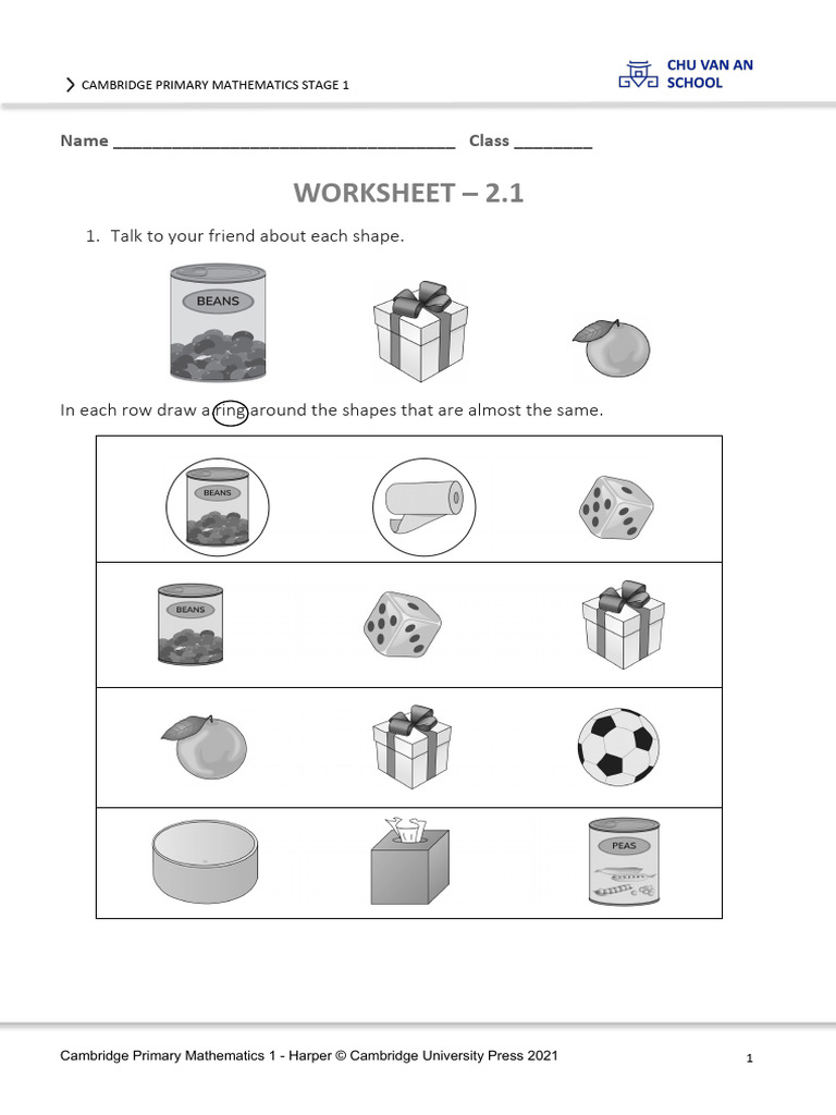 Primary Math Shapes Worksheet | PDF | Home & Garden