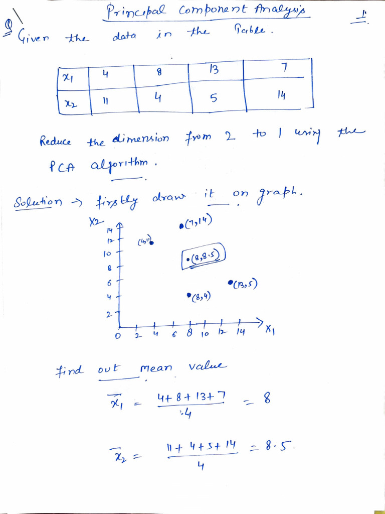 PCA Numerical Example | PDF