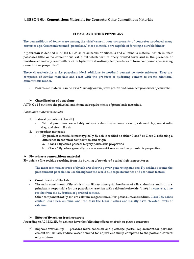 Lesson 6b | PDF | Cement | Concrete