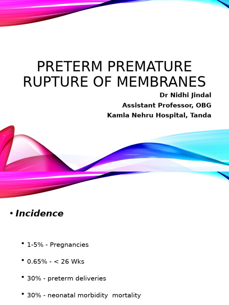 Preterm Premature Rupture of Membranes 1 | PDF | Preterm Birth | Medicine