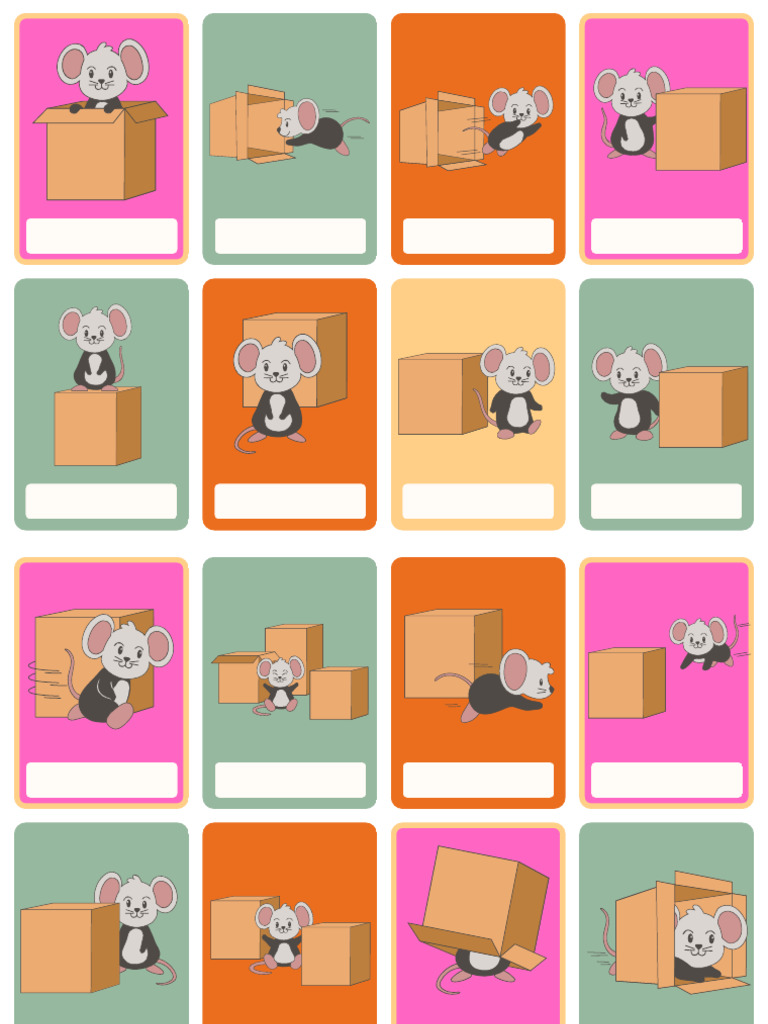 Azul Español Preposiciones de Lugar Tarjetas Didácticas | PDF