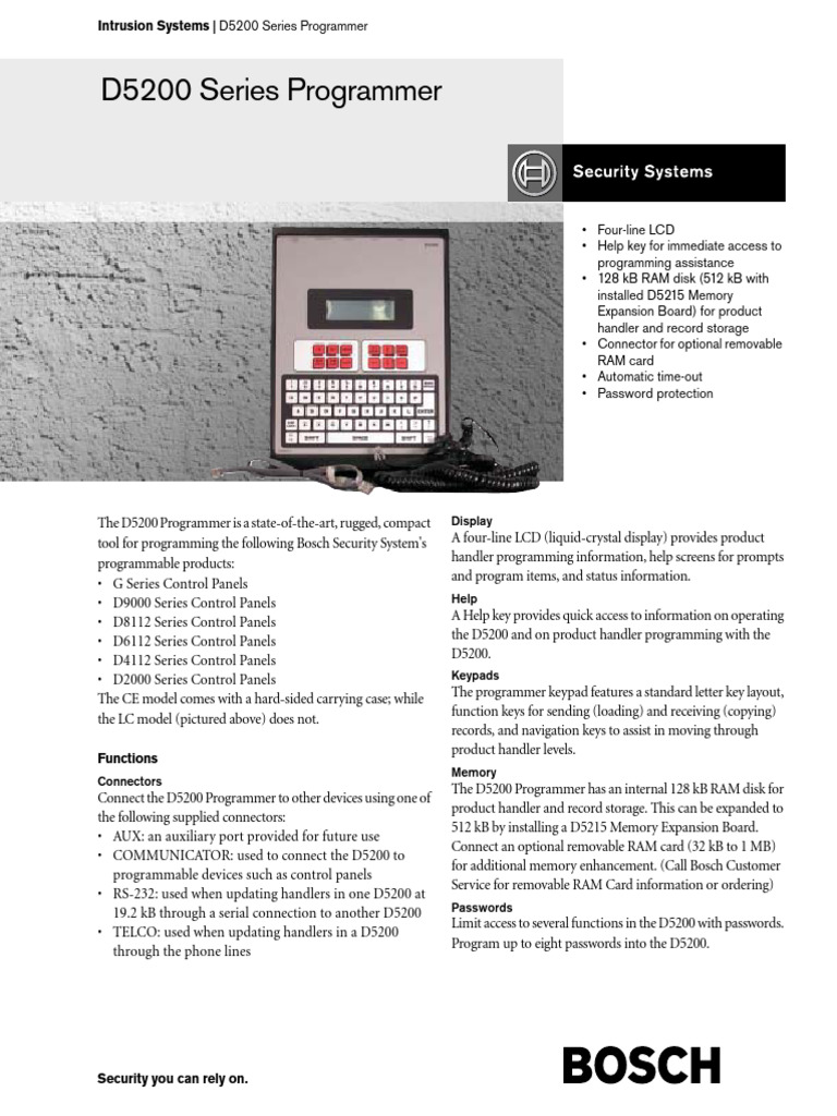 D5200 Series Programmer Guide | PDF | Power Supply | Electronics