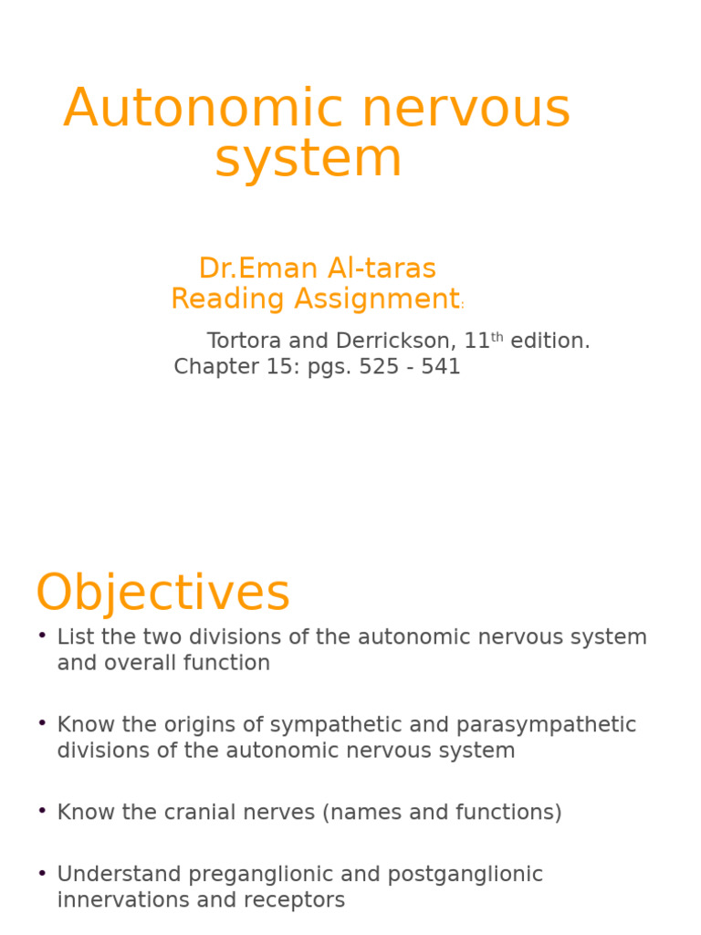 Autonomic Nervous System | PDF | Autonomic Nervous System | Acetylcholine
