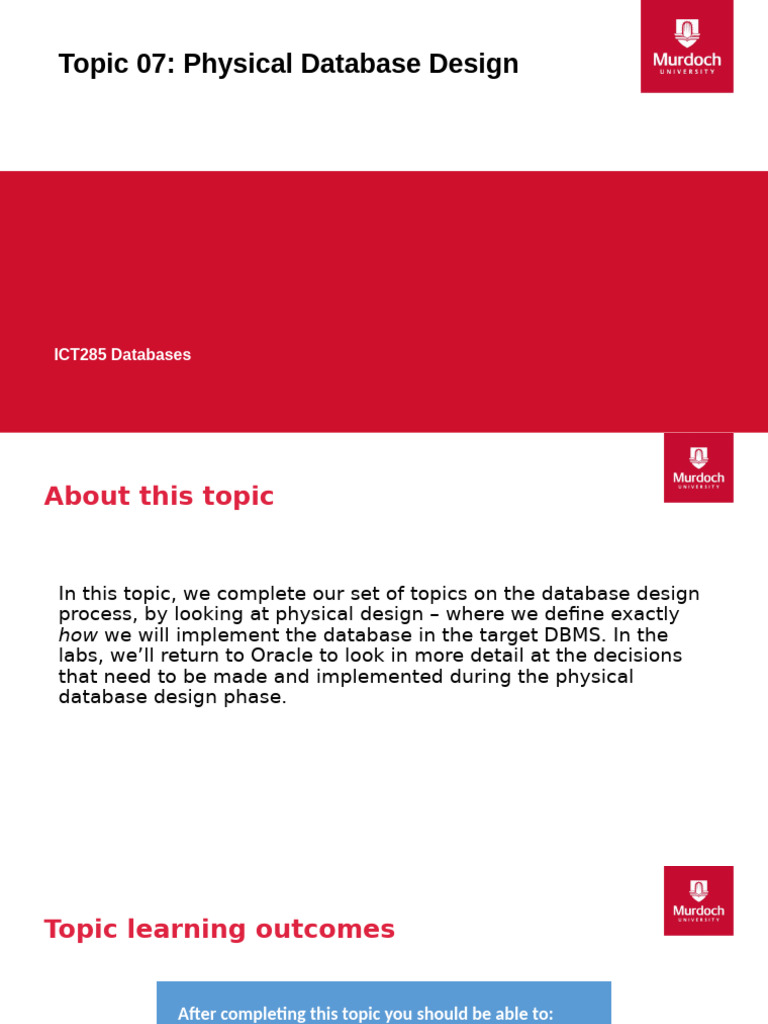 Topic 07 | PDF | Databases | Relational Database