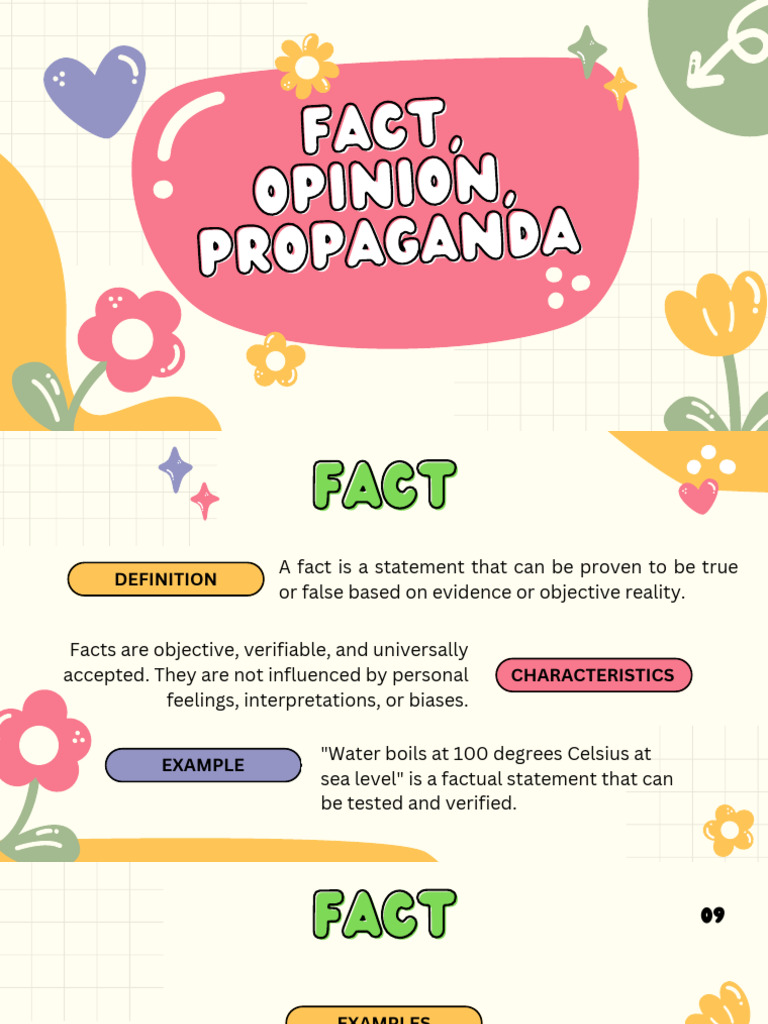Understanding Facts, Opinions, and Propaganda | PDF | Propaganda | Bias