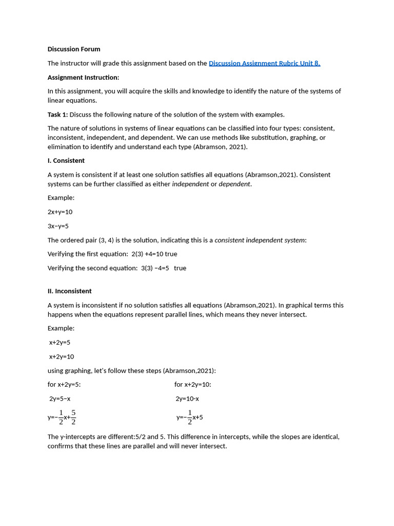 Discussion Math 8 | PDF | Equations | Multiplication