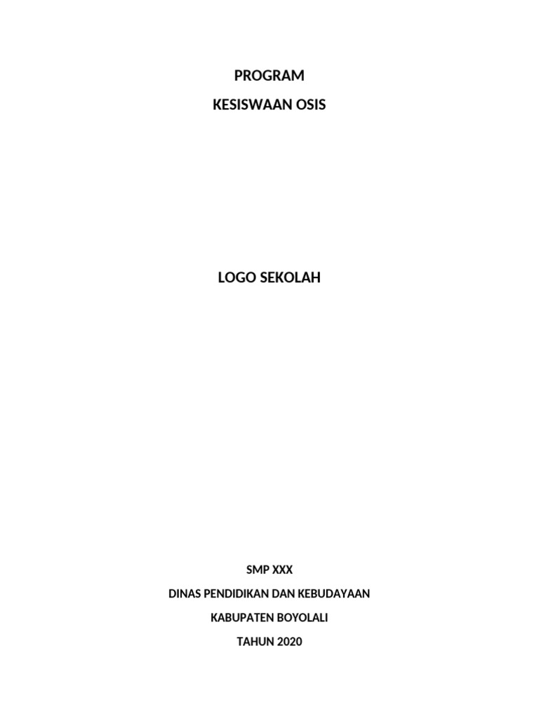 6 - Program Kesiswaan - OSIS | PDF