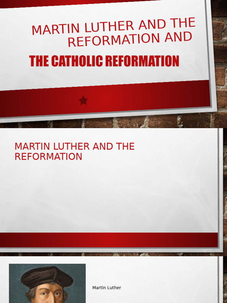 Martin Luther and The Reformation and Catholic Reformation | PDF ...